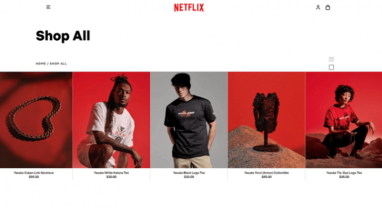 Netflix si-a lansat un magazin online, in SUA: Netflix.shop - ECOMpedia